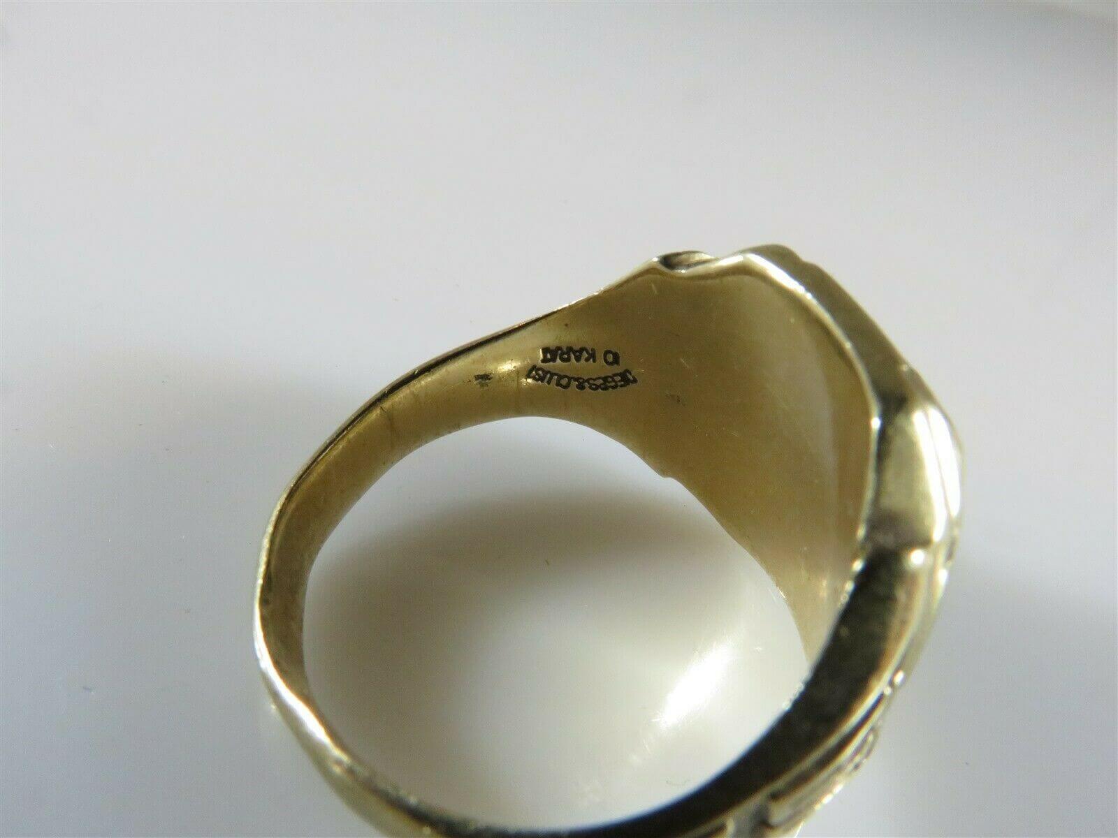 7.5 Grams 10K Gold 1960 NHS Class Ring Size 7 3/4 Dieges & Clust High