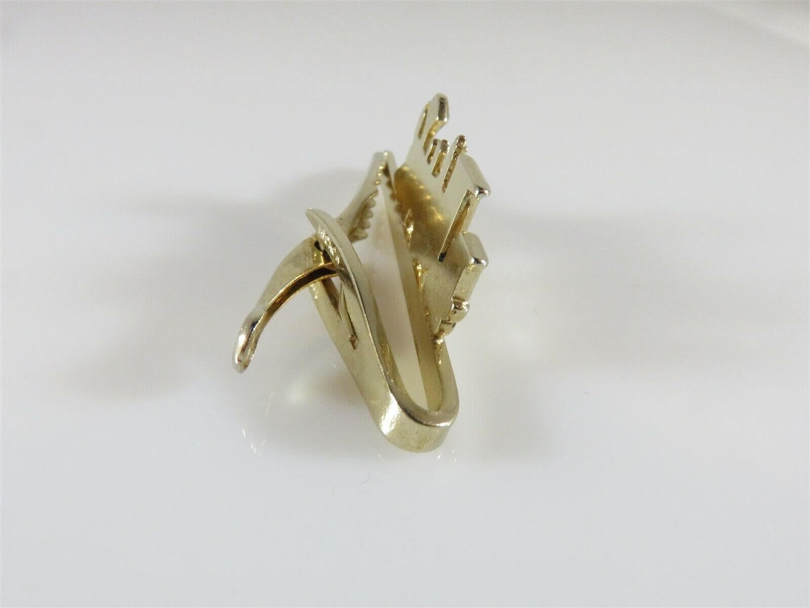 Hickok Locomotive Train Tie Clip Tie Bar Clasp Vintage Balfour Gold To