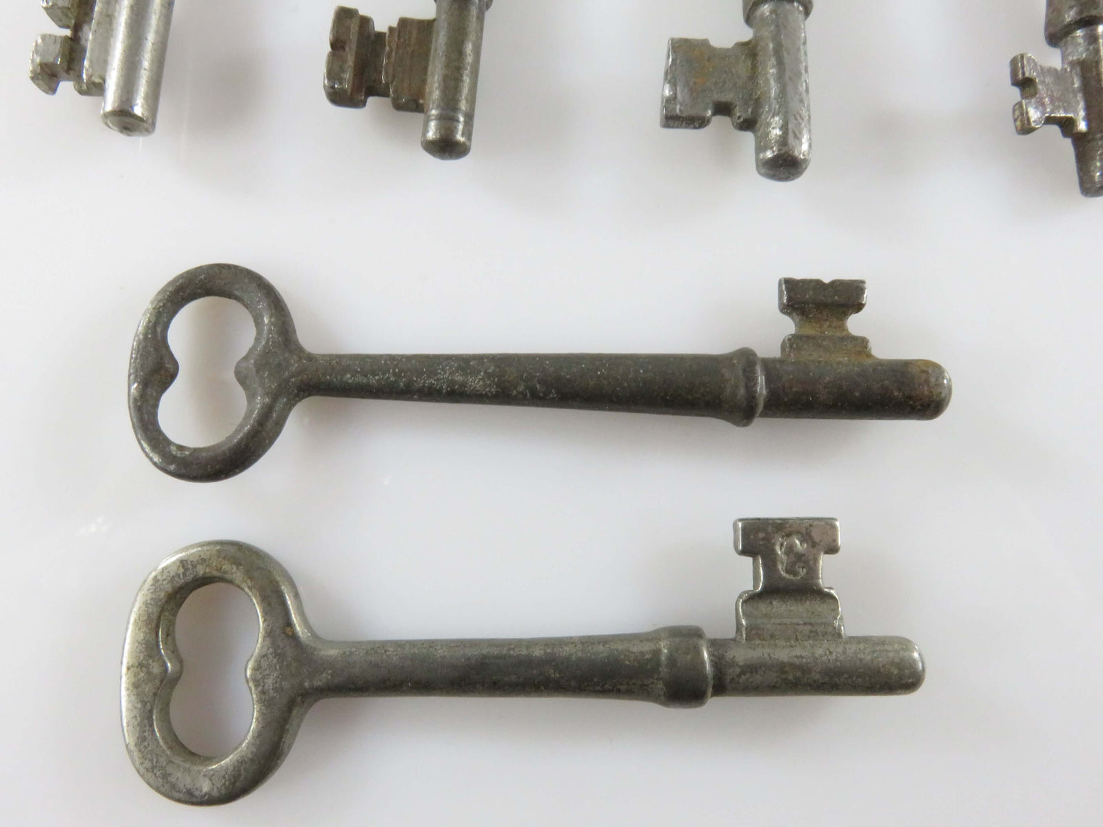 Grouping of 6 Antique Skeleton Keys Corbin #2, P11, Handmade Etc