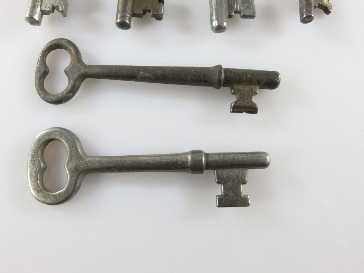 Grouping of 6 Antique Skeleton Keys Corbin #2, P11, Handmade Etc