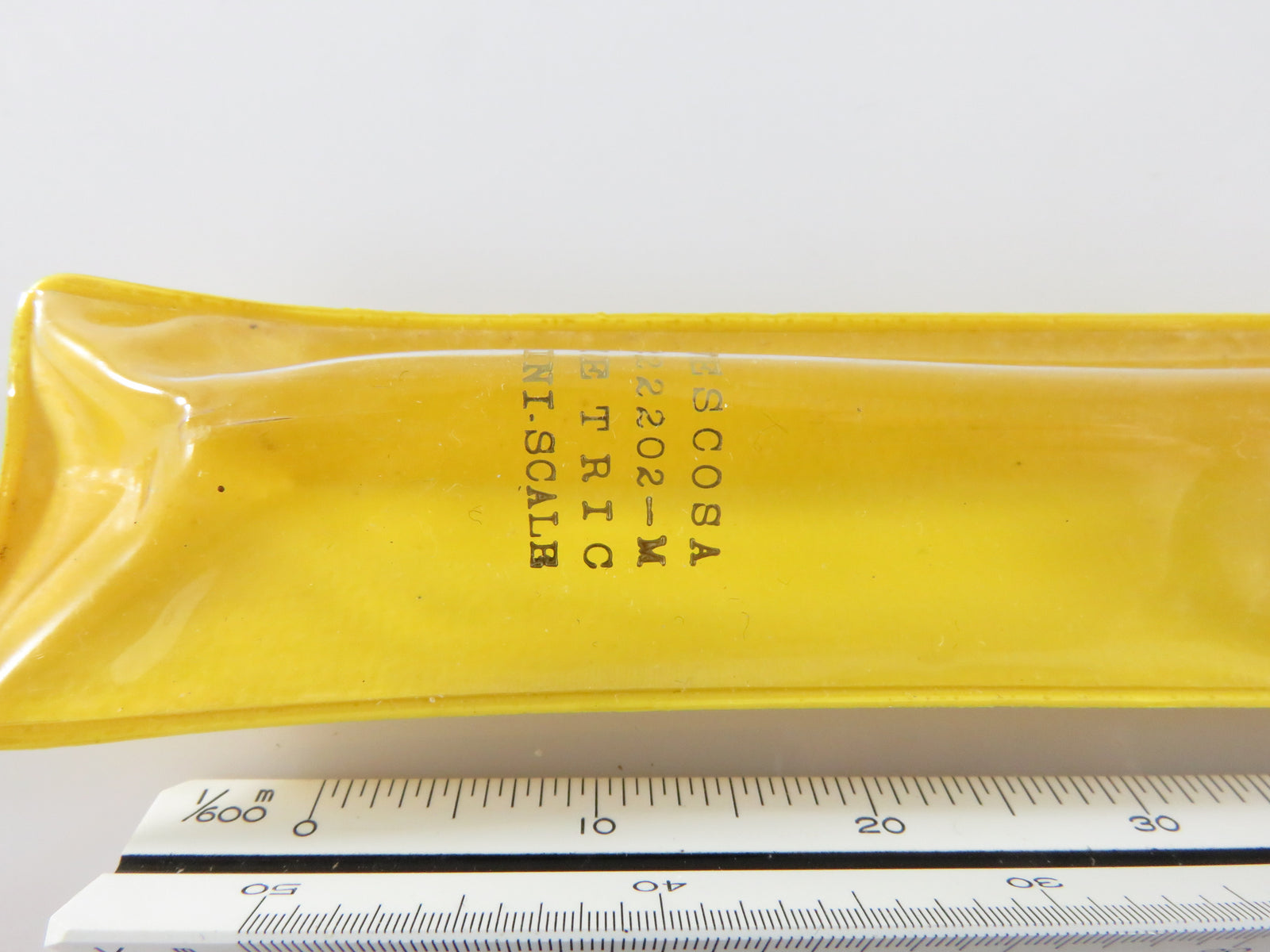 Wescosa #22202-M Metric Mini Scale Ruler Drafting Tool Circa 1965