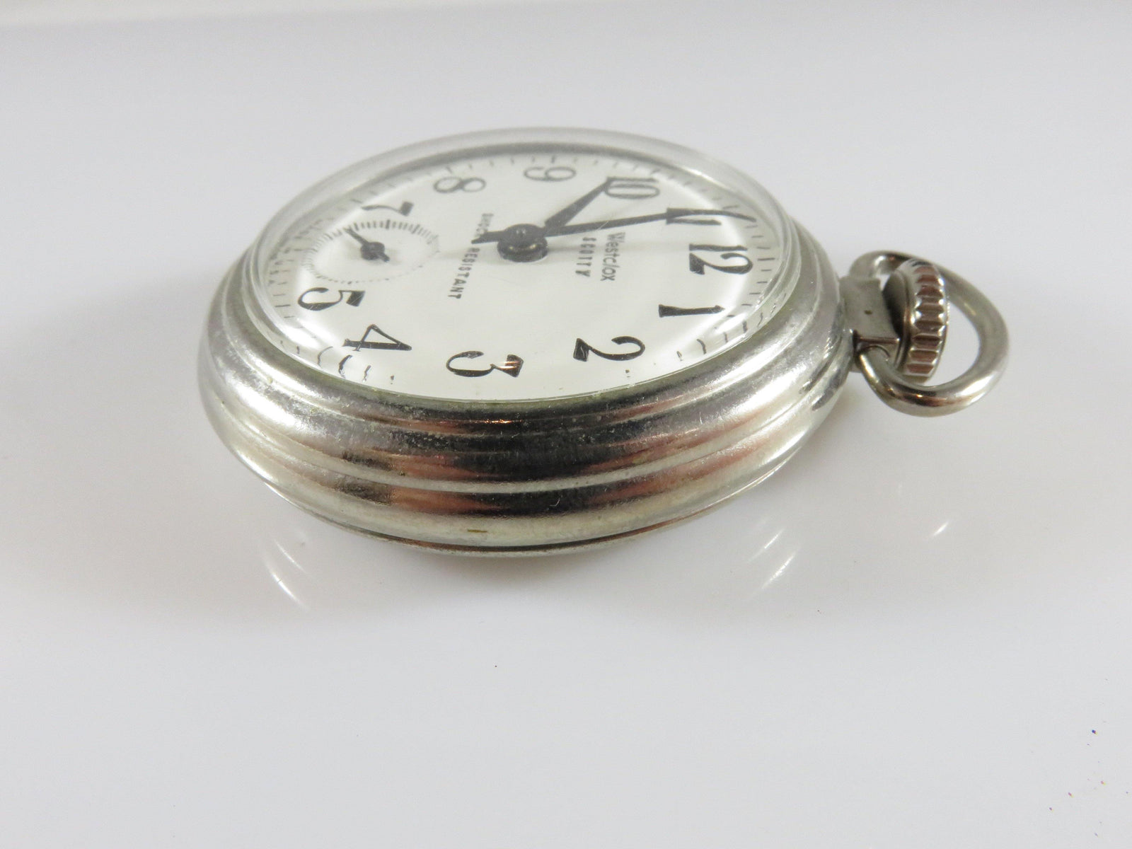 Westclox Scotty Style 3 Dollar Pocket Watch Shock Resistant Running