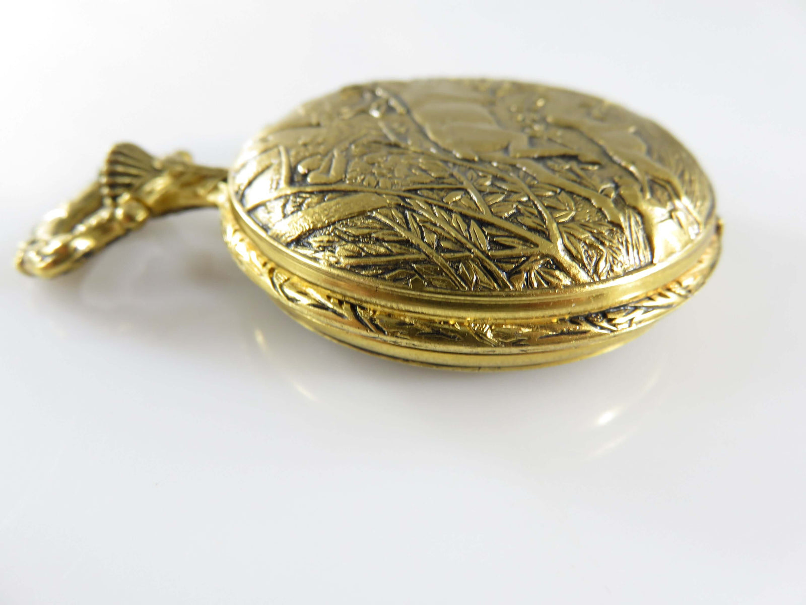 Andre Rivalle 17 Jewels Shockresistant Swiss Made Hunting Scene Pocket