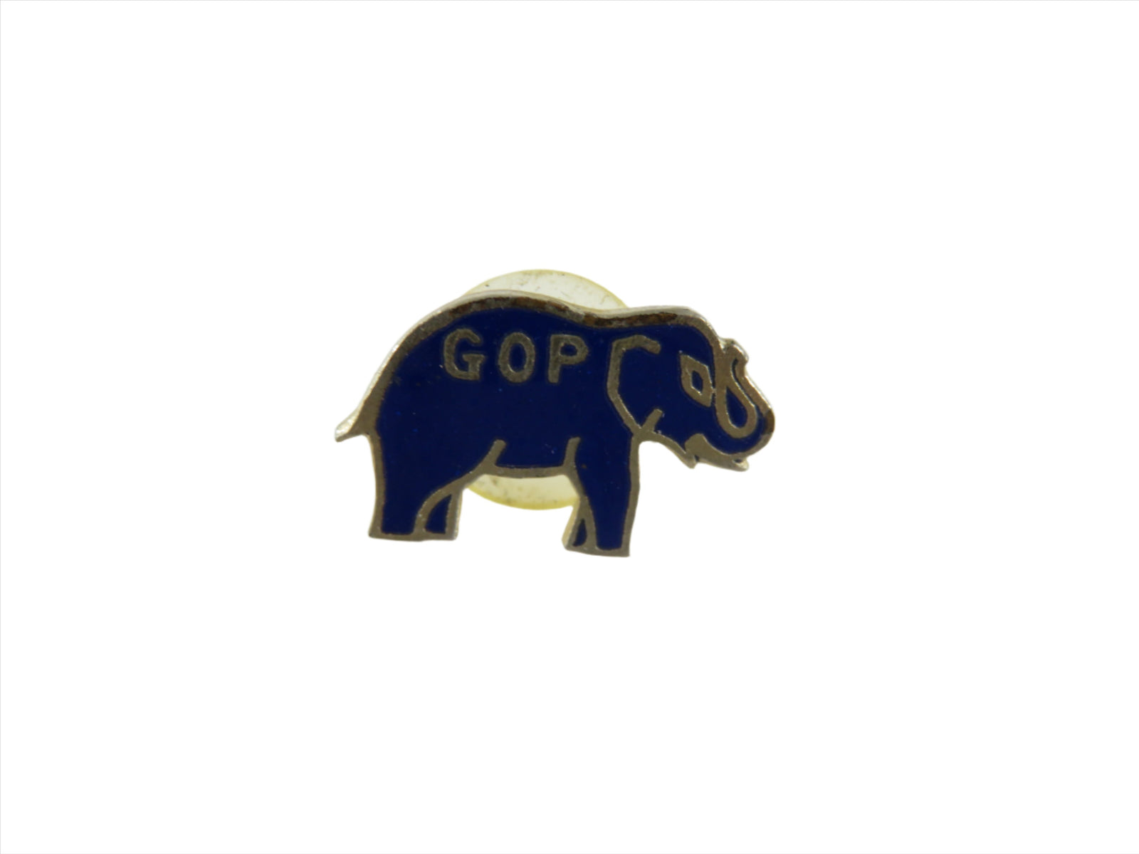 Vintage 1940 GOP Blue Enamel Elephant Campaign Pin