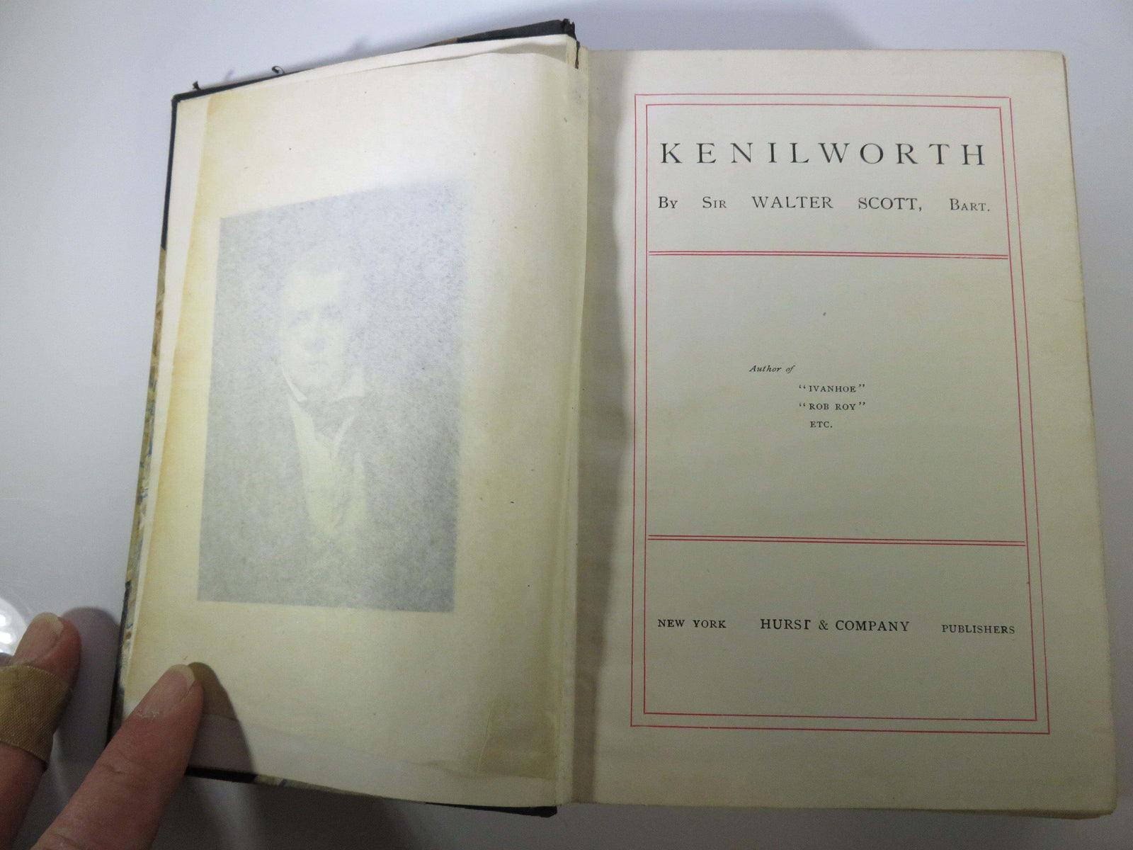 Kenilworth by Sir Walter Scott Circa 1895 Hurst & Company Hardcover