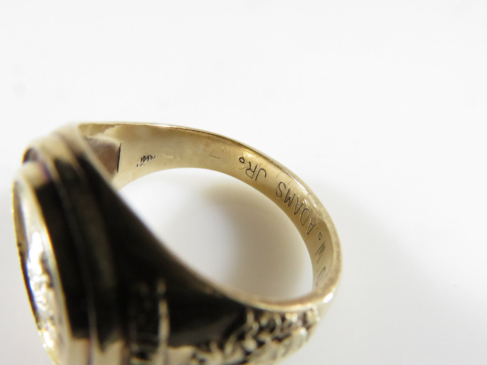 Vintage 10K Solid Gold Masonic DeMolay Chevalier Ring Size 8.25